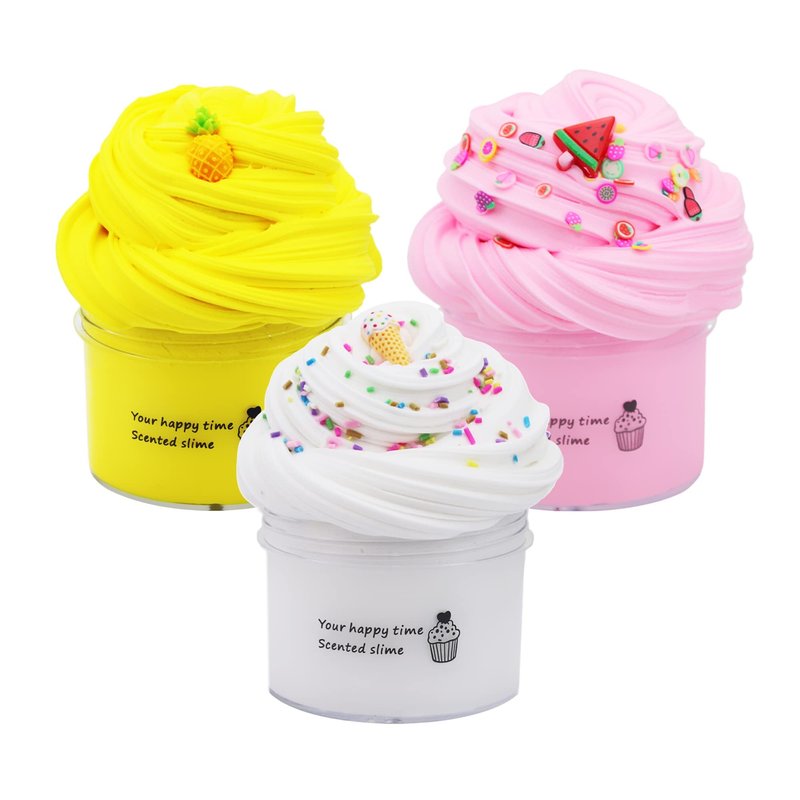 Butter Slime Kit for Girls 3 Pack,Party Favors Stretchy and Non-Sticky ...