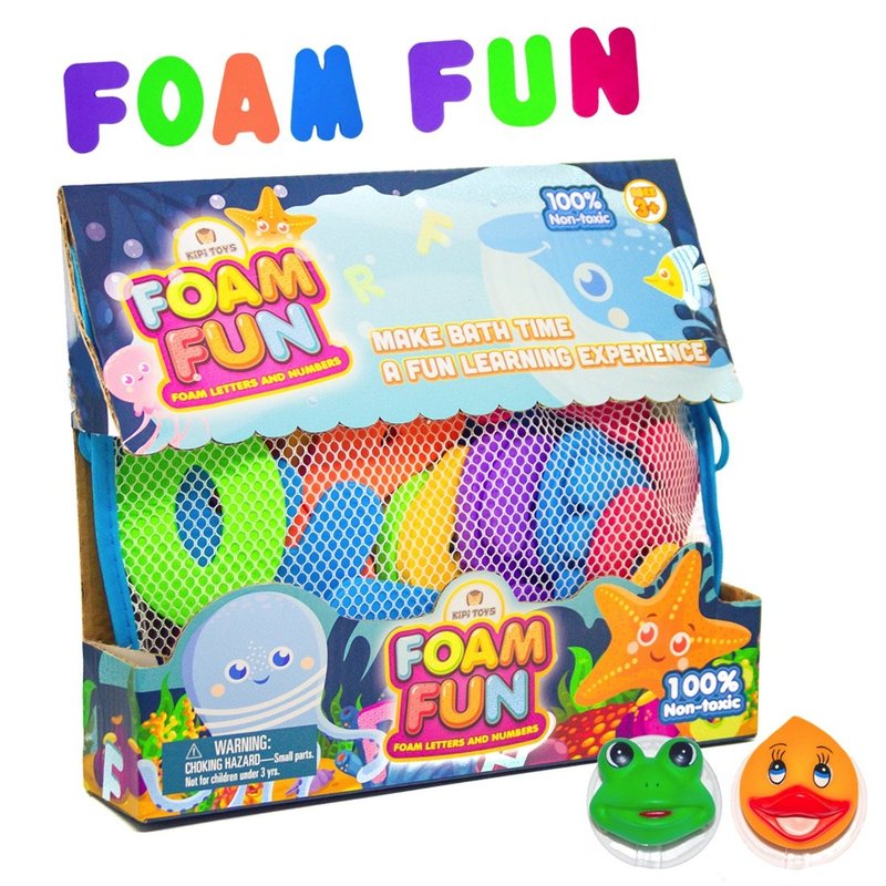 Foam Fun Alphabet Letters and Numbers for Bathtub Educational Organizer ...