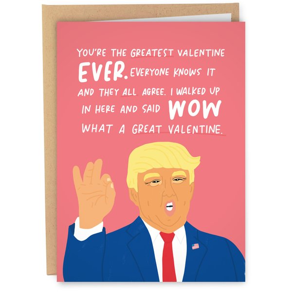 Sleazy Greetings Donald Trump Funny Valentine's Day Card For Men Women ...