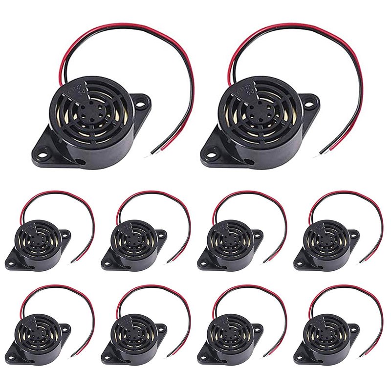 UMLIFE 10PCS DC 3-24V 90dB Active Piezo Electronic Buzzer Beep Tone ...