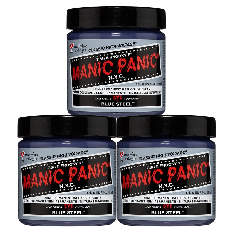 Manic Panic Blue Steel Hair Dye – Classic High Voltage - (3PK) Semi ...