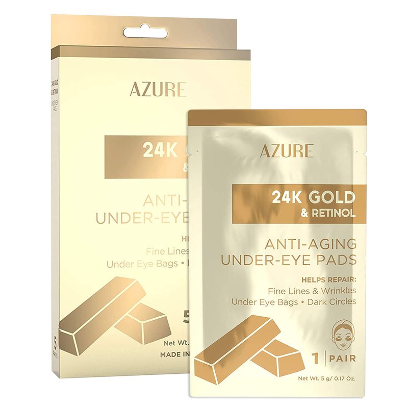 AZURE 24K Gold & Retinol Anti Aging Under Eye Patches - Firming ...