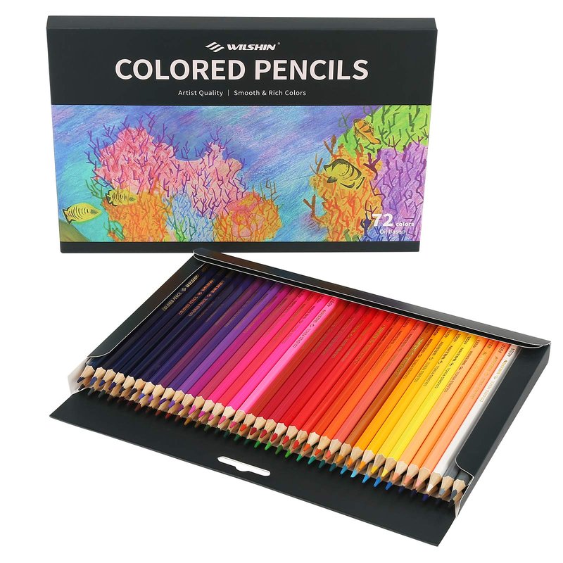 WILSHIN Colored Pencils 72colors Artist Quality-Coloring Book Colored ...