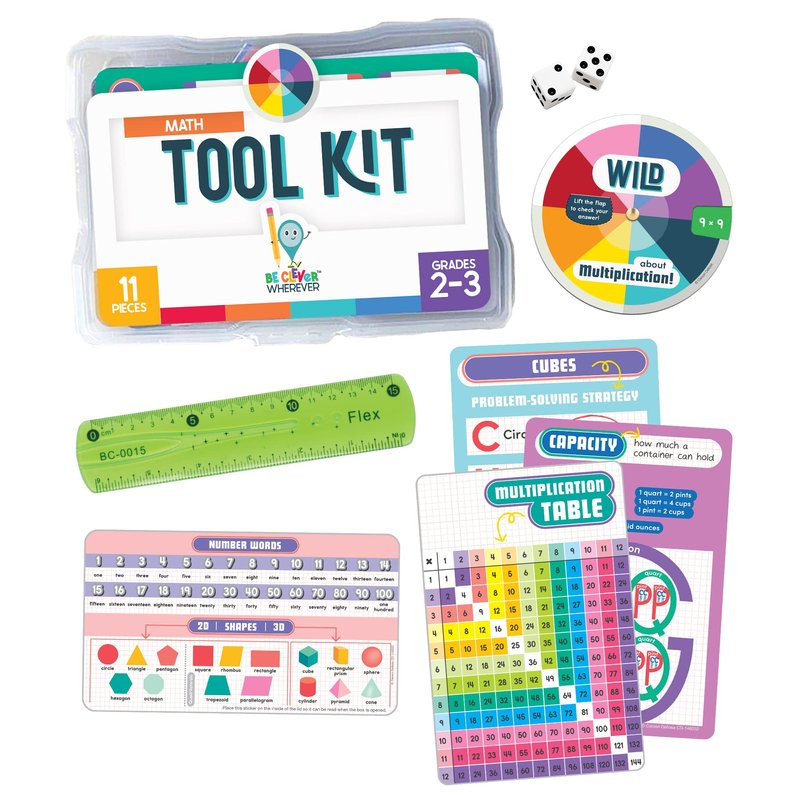 Carson Dellosa Be Clever Wherever Math Tool Kit, 11-Piece Math Games ...