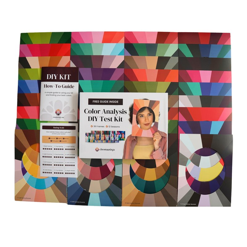 Color Analysis Kit – DIY Personal Color Test with 36 Face Frames, Step ...