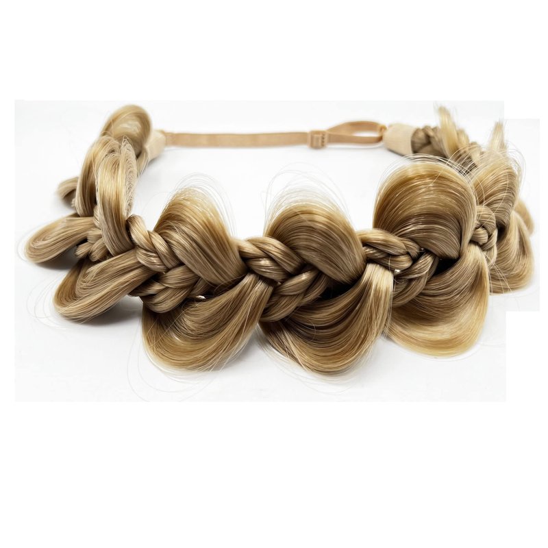 TOECWEGR Hair Braid Headband Classic Chunky Plaited Braid Fishtail ...