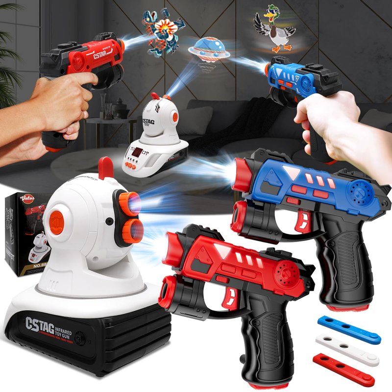 VATOS Infrared Laser Tag Set with Projector - 2 Player Infrared Mini ...