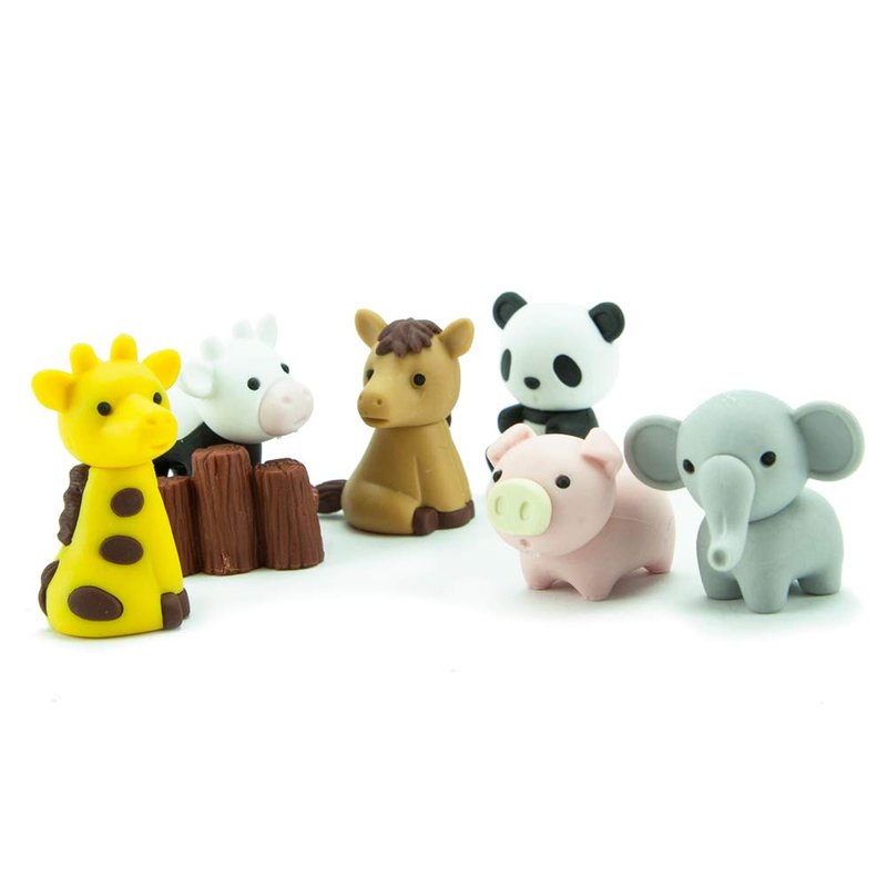 Iwako Japanese Puzzle Take Apart Erasers Zoo Animals Set of 7 - Everymarket
