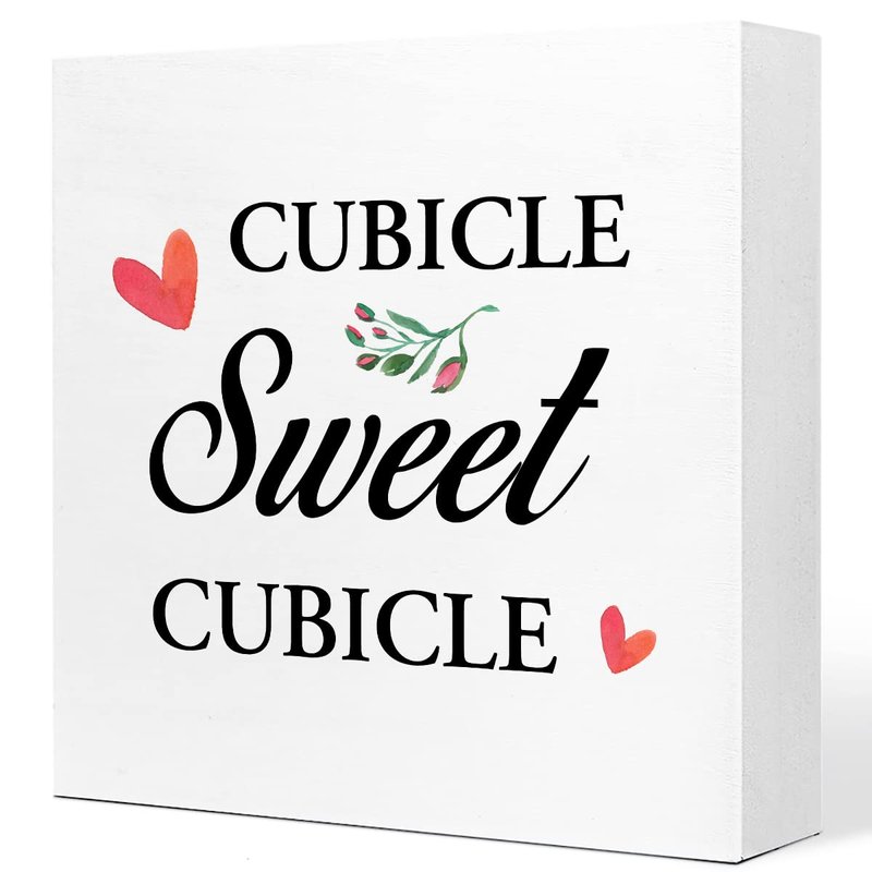 Cubicle Sweet Cubicle Decor,Funny Office Wooden Box Sign,Office ...