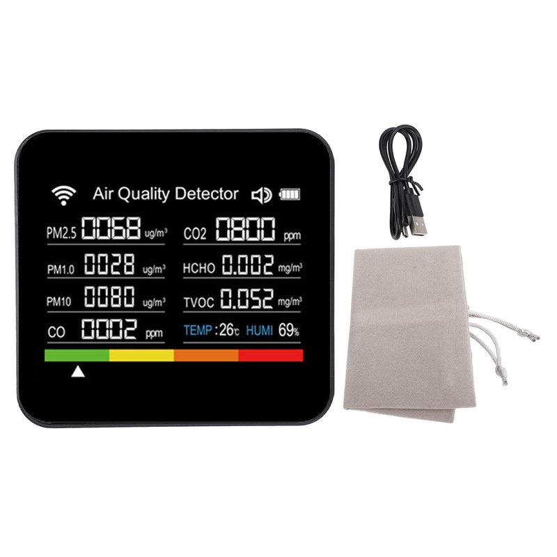 Smart Air Quality Meter 14 in 1 HCHO PM2.5 VOC Temperature Humidity ...