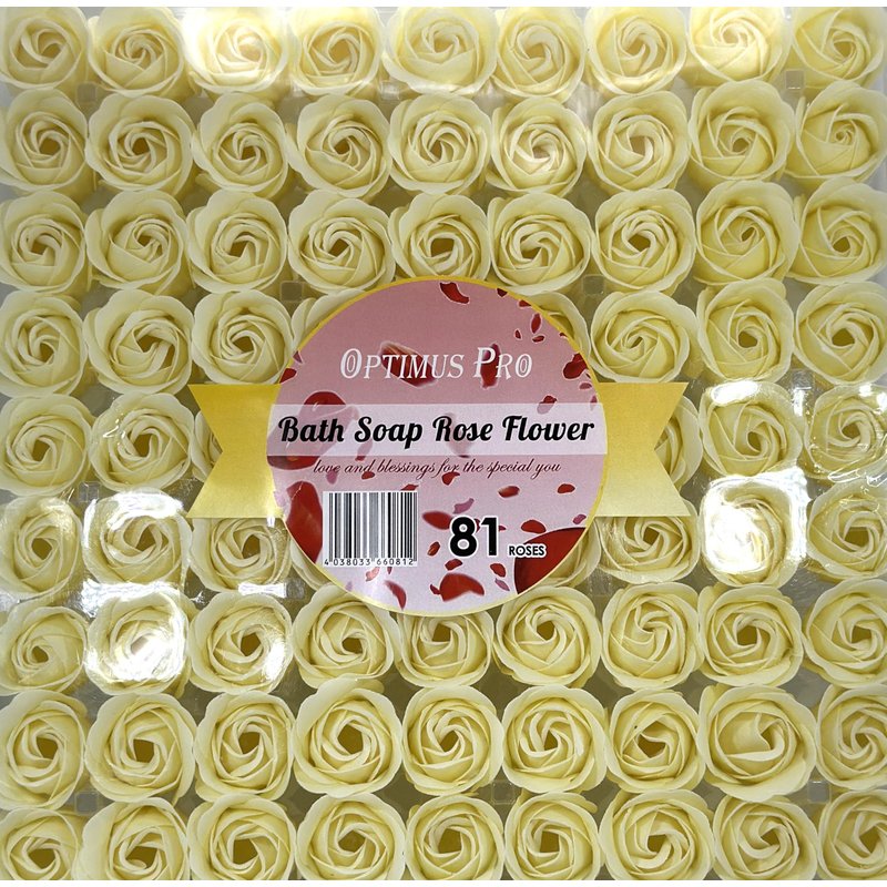 Optimus Pro Bath Soap Rose Flower 81 Pieces (Beige) - Everymarket