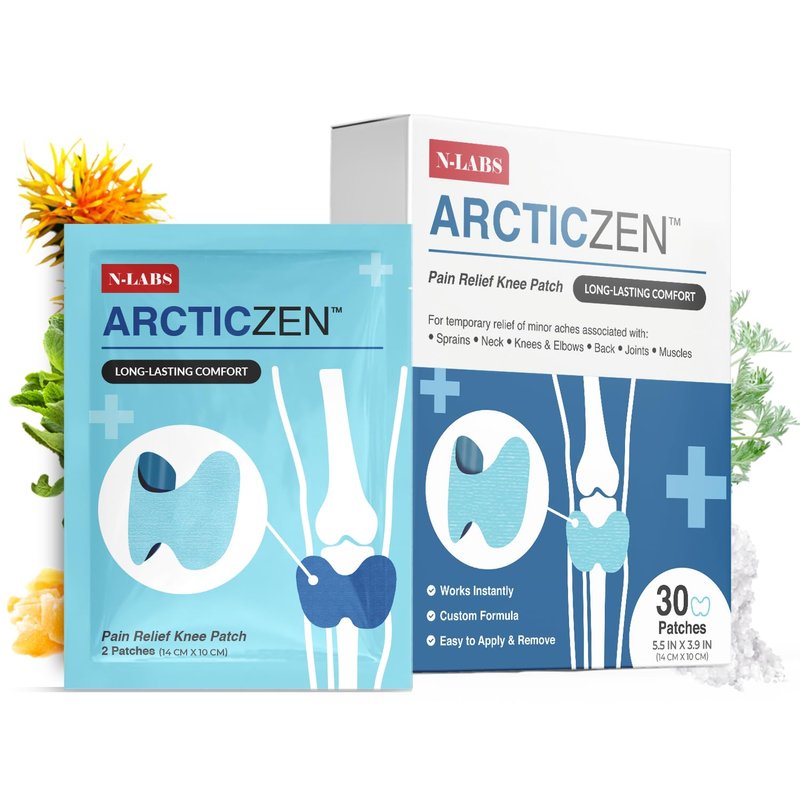 N-Labs ArcticZen Knee Pain Relief Patch for Adults – Extra Strength ...