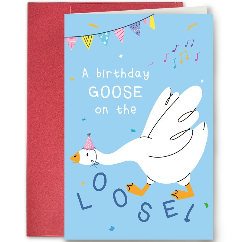 SuperShunhu Silly Goose Birthday Card for Men Women, Funny Birthday ...