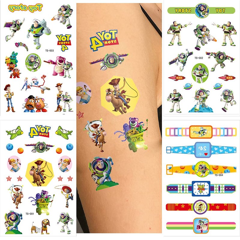 GODSON Cartoon Tattoos 4sheets Fake Temporary Tattoos for Kids Boys ...
