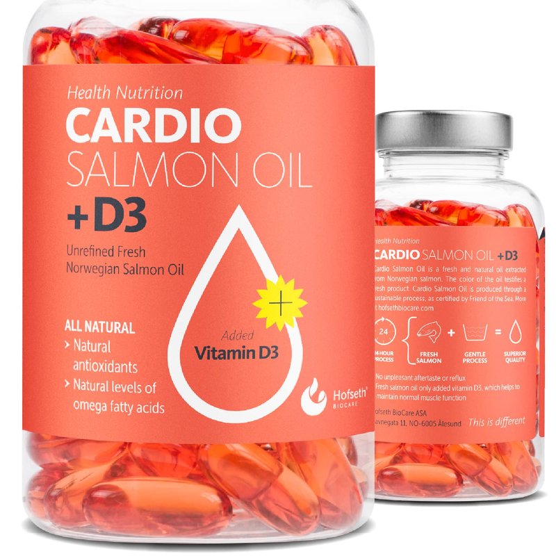 Hofseth BioCare Omega 3 Fish Oil Salmon Oil Capsules with Vitamin D3 ...