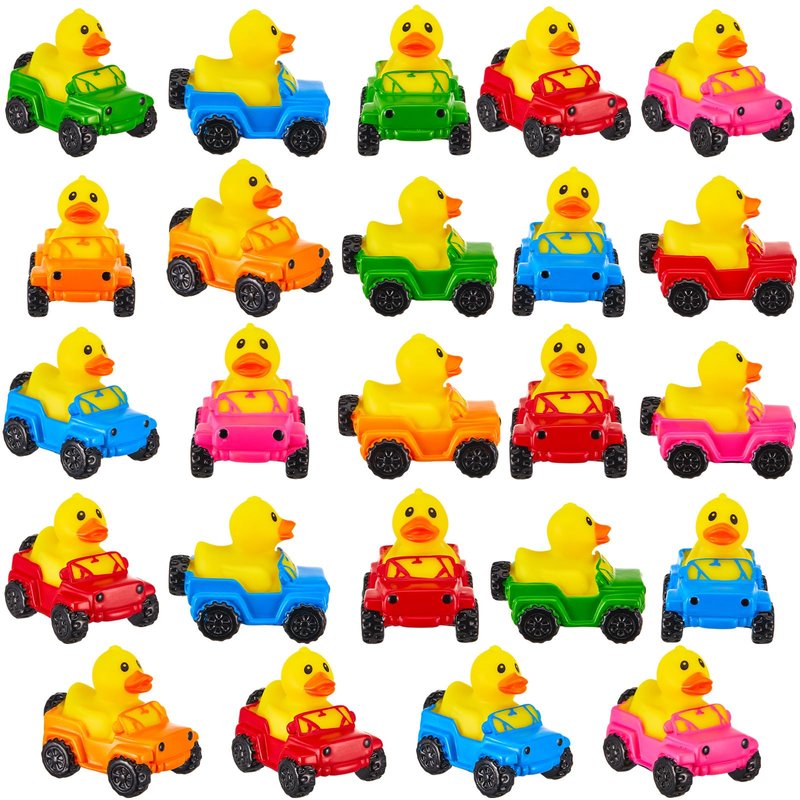DEEKIN 24 Pcs Rubber Ducks Drivers 5 Classic Colors 2.8 Inch Gifts for ...