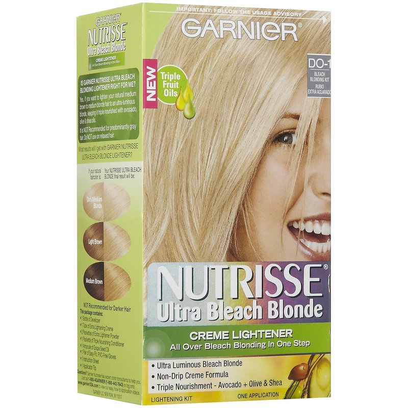 Garnier Nutrisse Hair Color, Ultra Bleach Blond Creme Lightener Do-1 ...