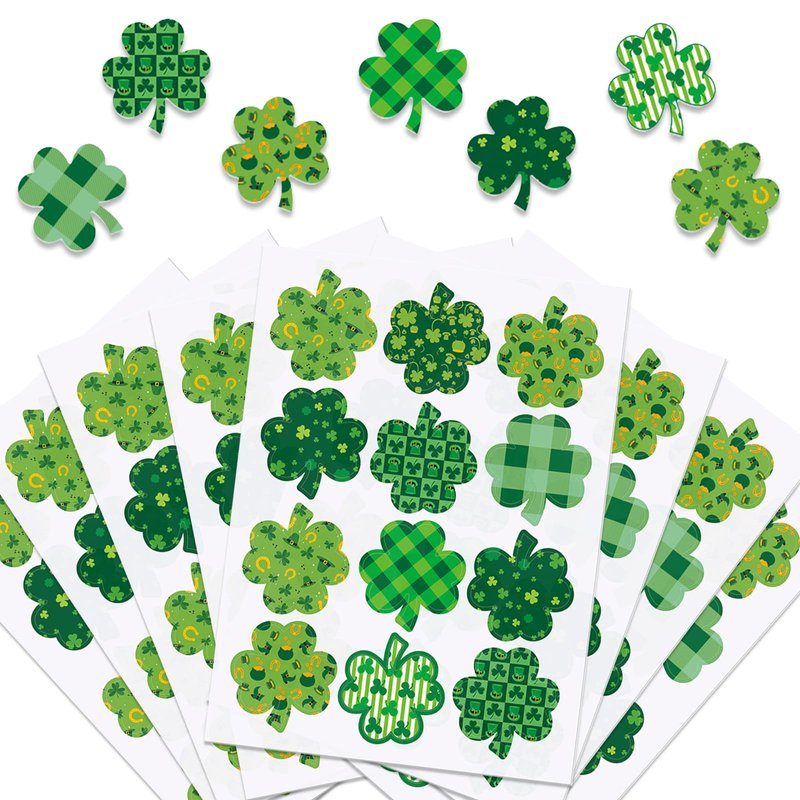 96 Pieces Shamrock Tattoo Stickers St. Patrick's Day Clover Temporary ...