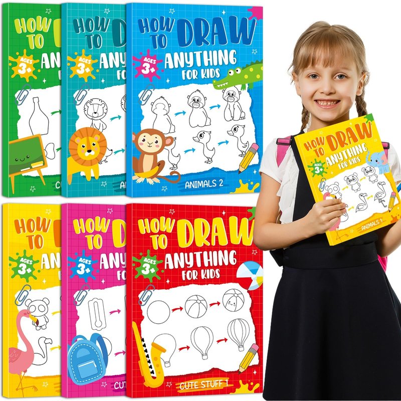 6 Pcs How To Draw Books Set Drawings of Animals Cute Stuff Busy Books ...
