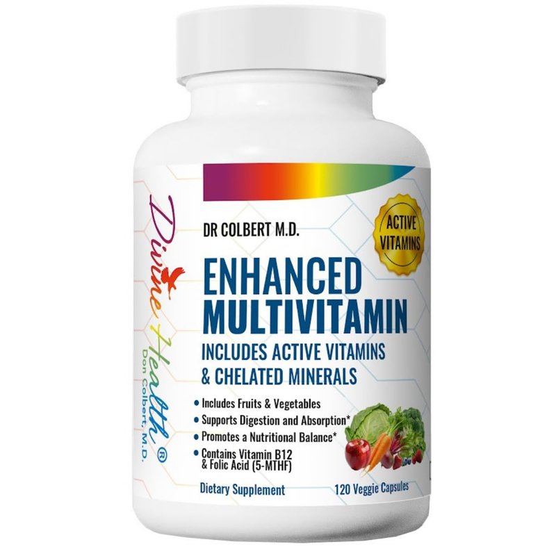 Divine Health Dr. Colbert, MD Enhanced Multivitamin Plus Chelated ...