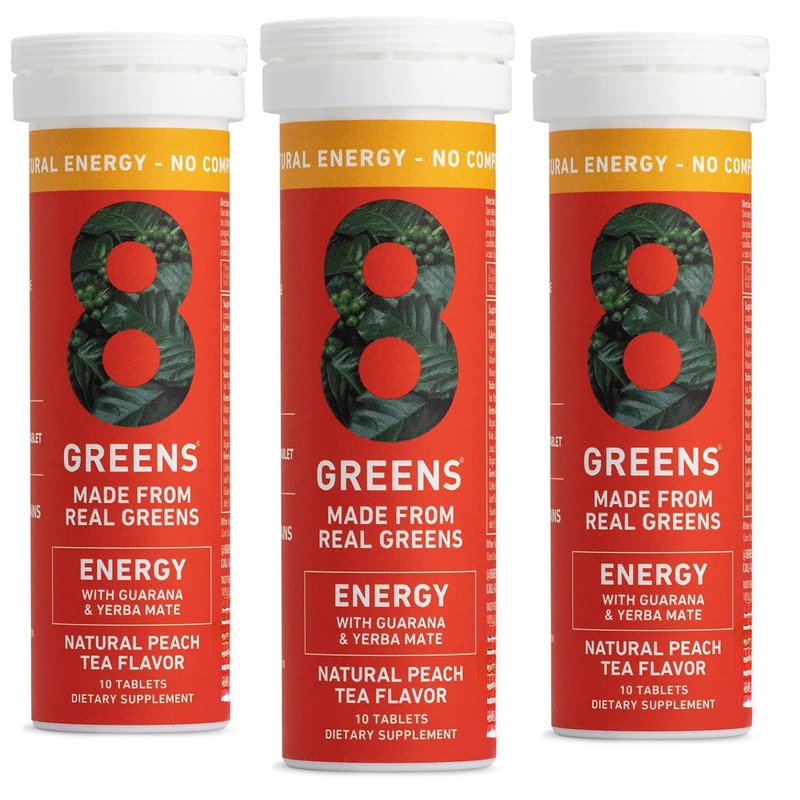 8Greens Daily Greens Energy Effervescent Tablets - Natural Energy Boost ...