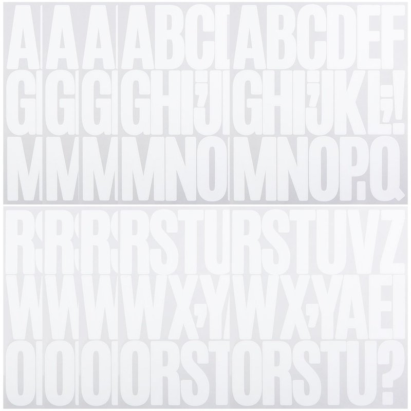 3 Inch Letters Stickers,210 Pieces White Alphabet Punctuation Sticker ...