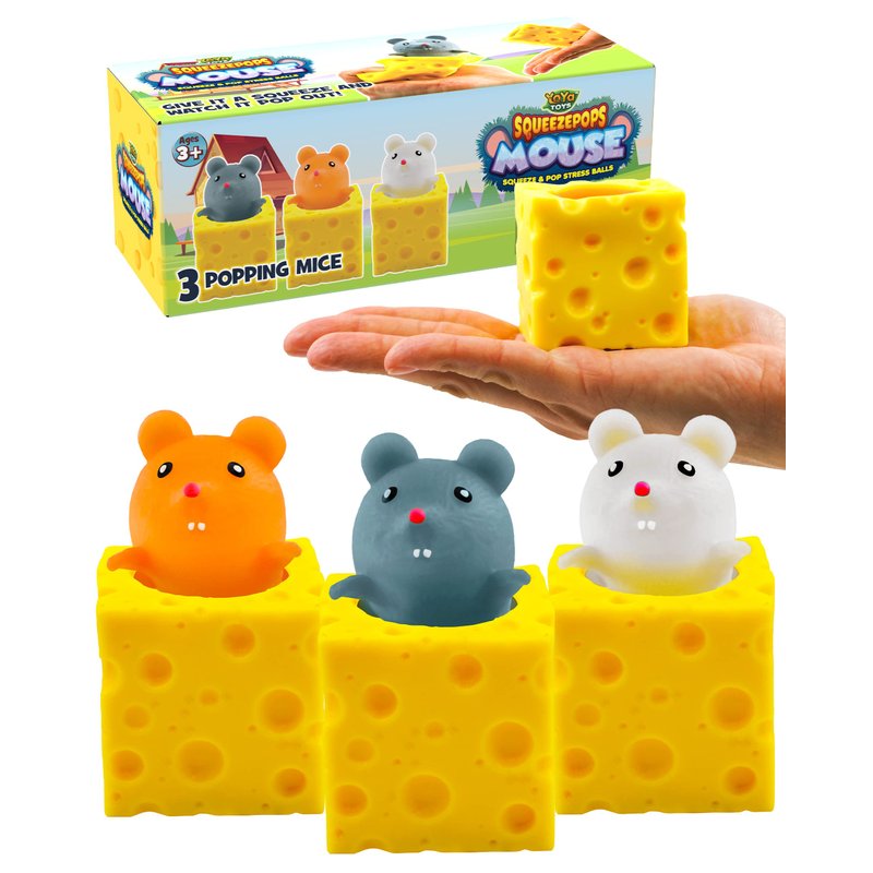 Yoya Toys Squeeze pops Mouse in Cheese Squishy - Squeeze Fidget Toy ...