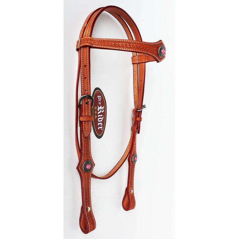 ProRider Horse Show Saddle Tack Rodeo Bridle Western Leather Headstall ...