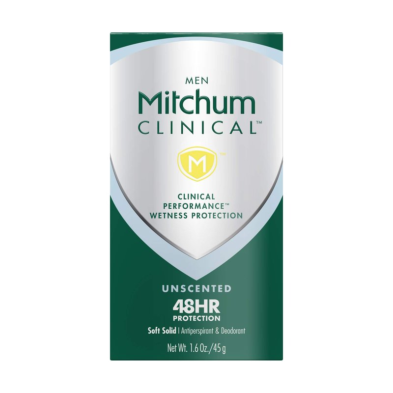 Mitchum Men Clinical Soft Solid Antiperspirant Deodorant,Unscented, 1.6 ...