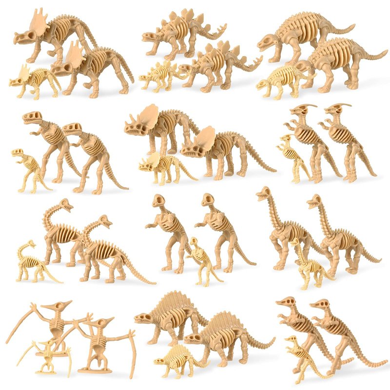 ZELARO 36 Pieces Dinosaur Fossil Skeletons Dinosaur Cake Toppers ...
