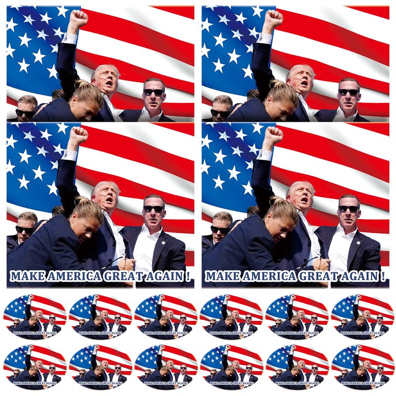 CUTELIILI 16 Sheets Trump Make America Great Again Temporary Tattoo for ...