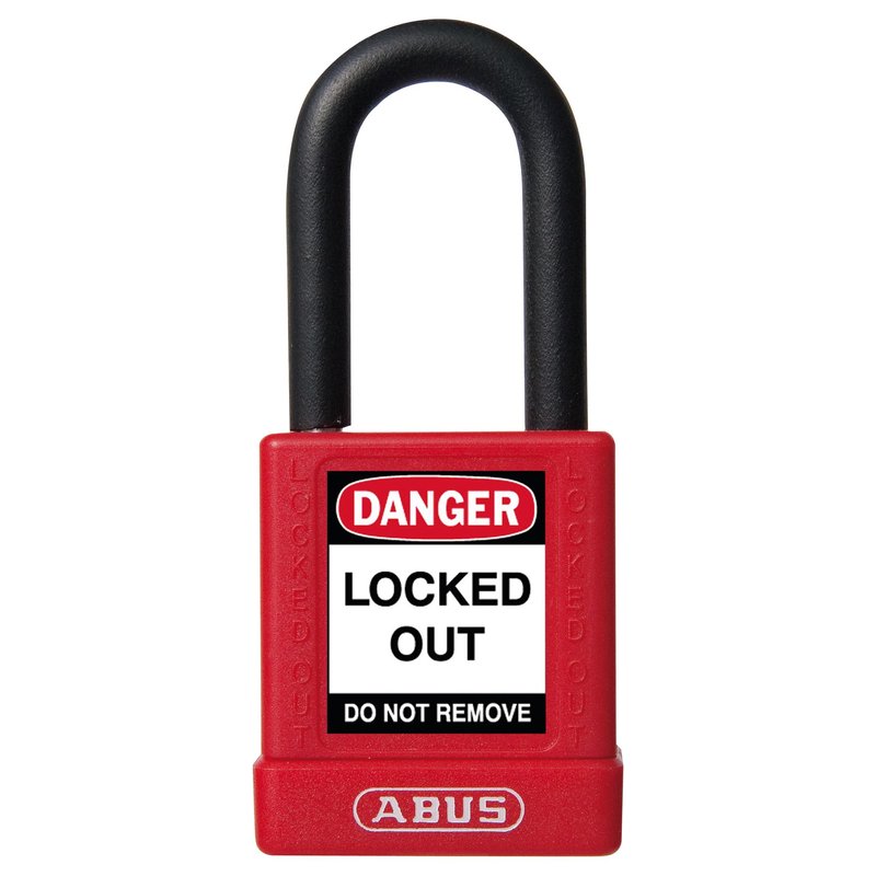 ABUS 74/40 Safety Lockout Tagout Padlock, Red, Sequential Key Codes Per ...