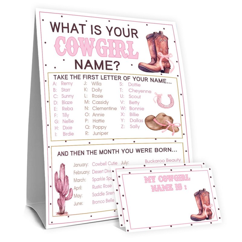 MJSXY Western Theme Party Decorations, Cowgirl Game Party Decoration ...