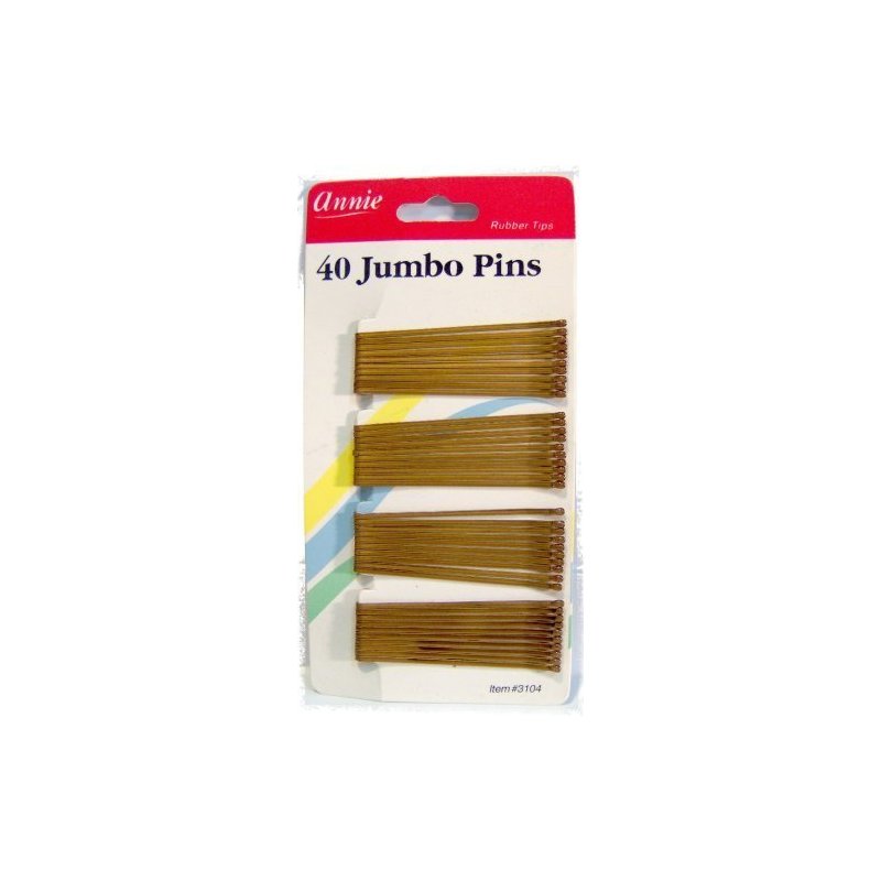 annie jumbo bob hair pins 40 counts roller pin Brown roller pins ...
