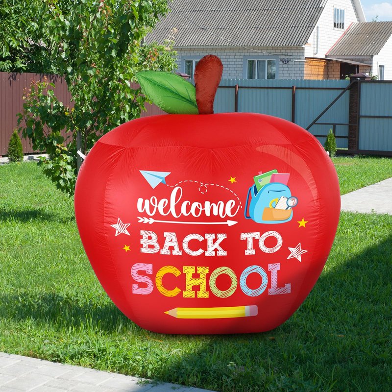 Leyndo 4.9FT Back to School Inflatable Outdoor Decorations with LED ...