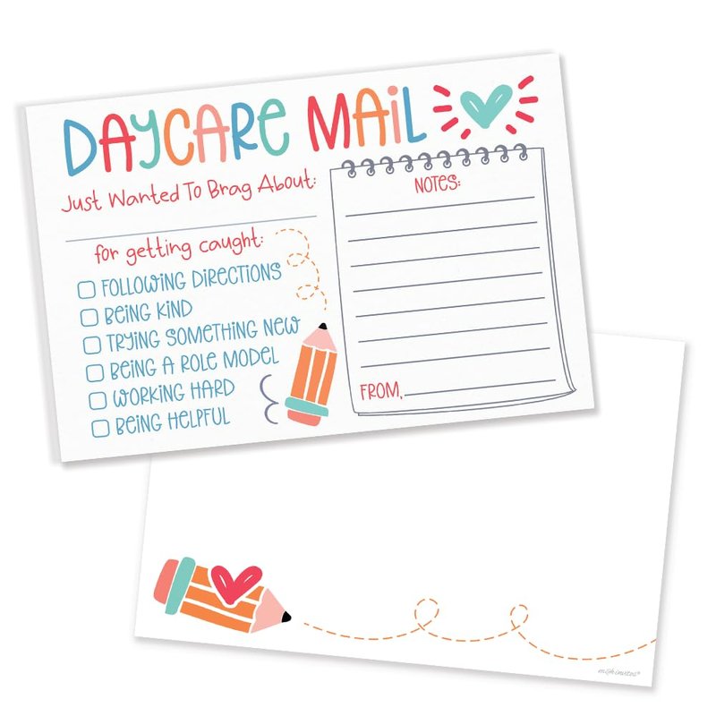 m&h invites Daycare Mail - Brag Card Teacher Notes Home To Parents 50 ...