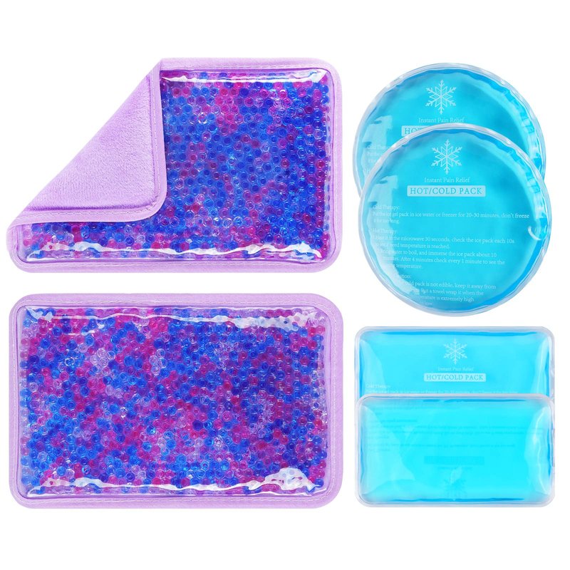 Ice Packs for Injuries Reusable, 6 Pack Hot and Cold Pack Reusable Ice ...