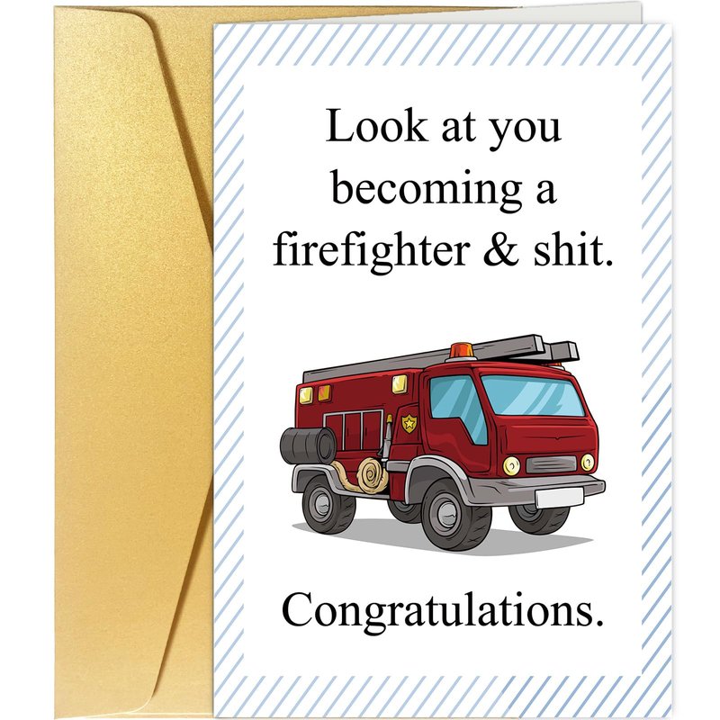 Firefighter Graduation Card, Graduation Card For Emergency Services ...