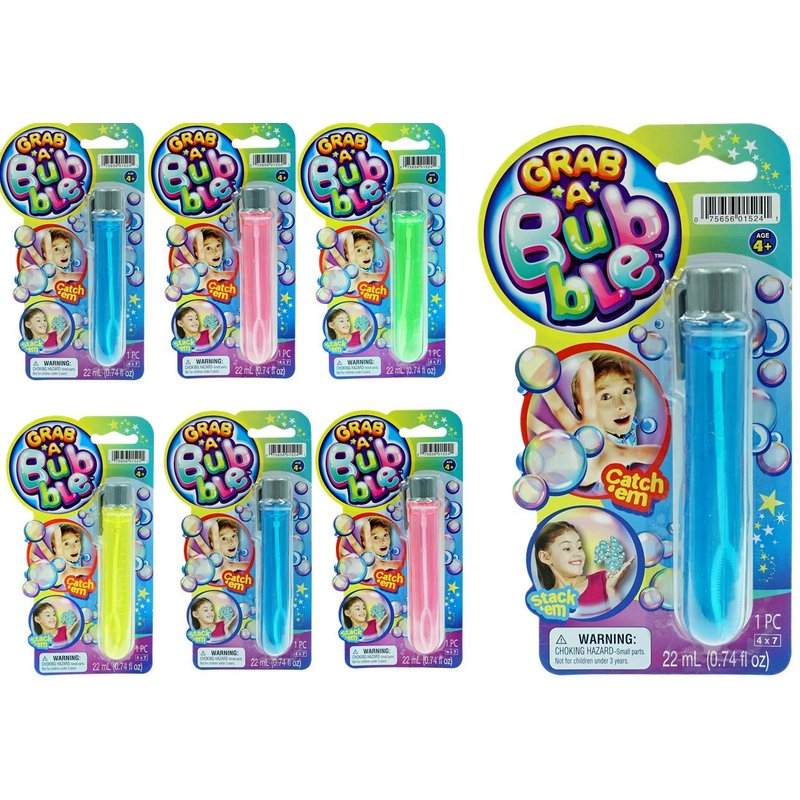 JA-RU Grab a Bubble - Touchable Mini Bubbles Wand Toy (6 Pack Assorted ...