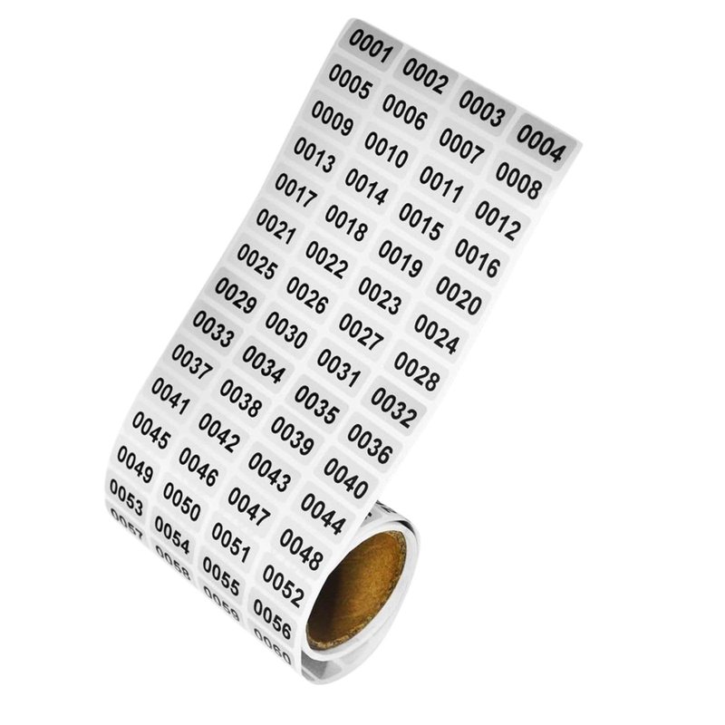 Saim 1-1000 Pieces Inventory Number Sticker Labels Self Adhesive ...