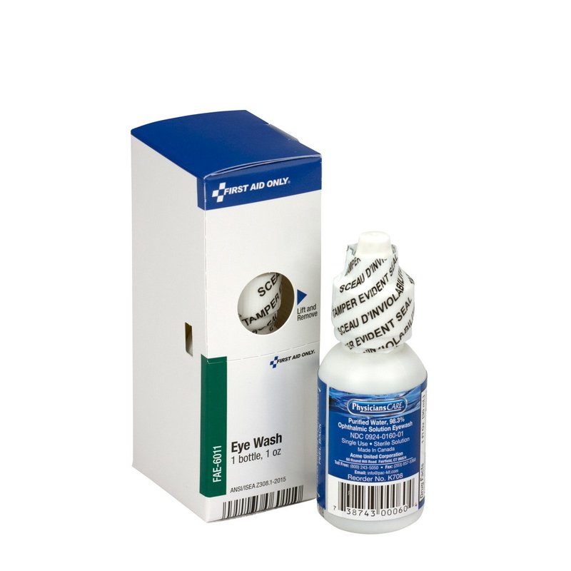 First Aid Only Eye Wash Solution, Sterile Isotonic Buffered Solution ...