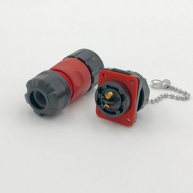 CNLINKO 2 Pin Power Industrial Circular Connector, Female Plug & Male ...