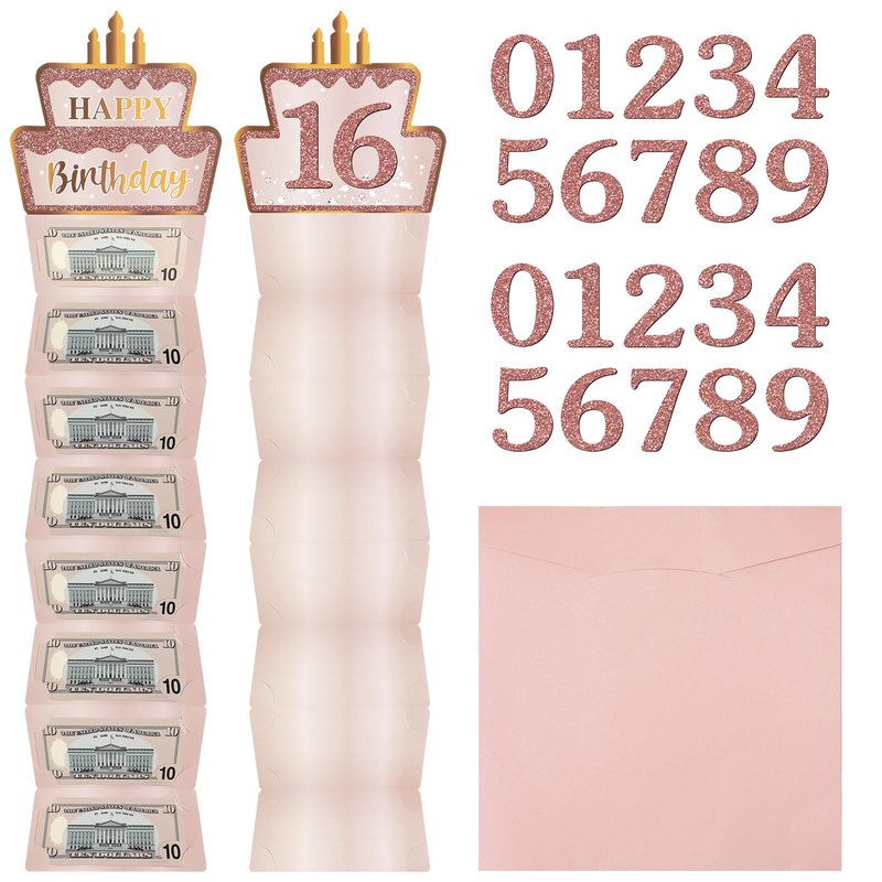 Noveread Birthday Money Envelope for Cash Gifts Cash Pull Gift Pink ...