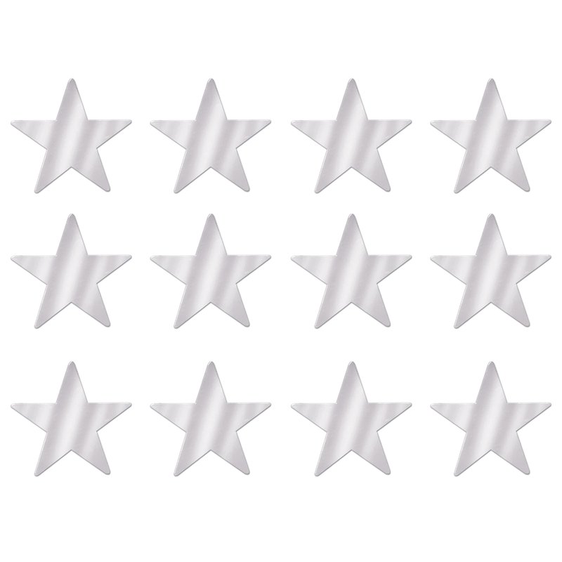 Metallic Star Cutouts (Silver) - Everymarket