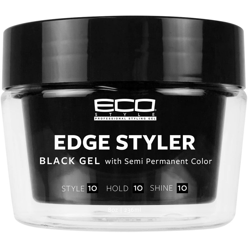 Eco Style Professional Styling Gel Edge Styler Black Gel with Semi ...