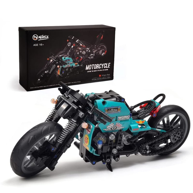 Nifeliz Cafe Racer Motorcycle Building Kit (431 Pieces) - Everymarket