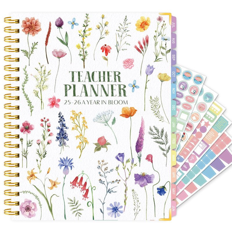 2025-2026 Teacher Planner - Lesson Plan Book for Teachers 25-26, 8.5 ...
