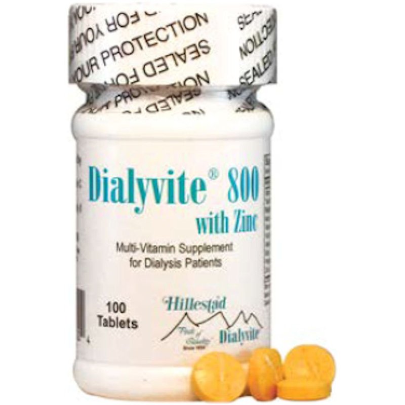 Dialyvite 800 with Zinc 50 mg - 100 Tablets (Renal Supplement ...