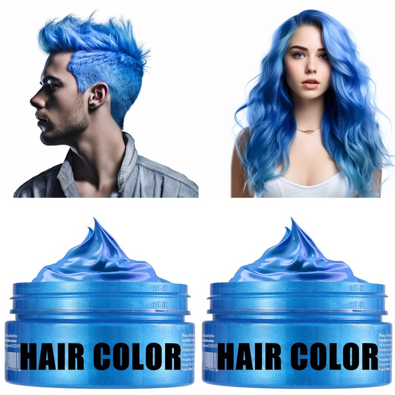 2 Pack Blue Temporary Hair Color Wax, Hair Color Wax for Kids & Adults ...