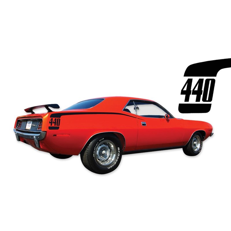 Phoenix Graphix 1970 Plymouth Barracuda 'Cuda 440 Hockey Stick Decals ...